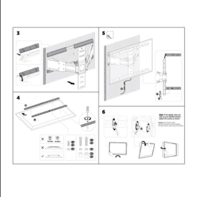 Jual Bracket Ultra Slim Tv Led 43-90 Oximus Tl730 Full Motion Wall ...