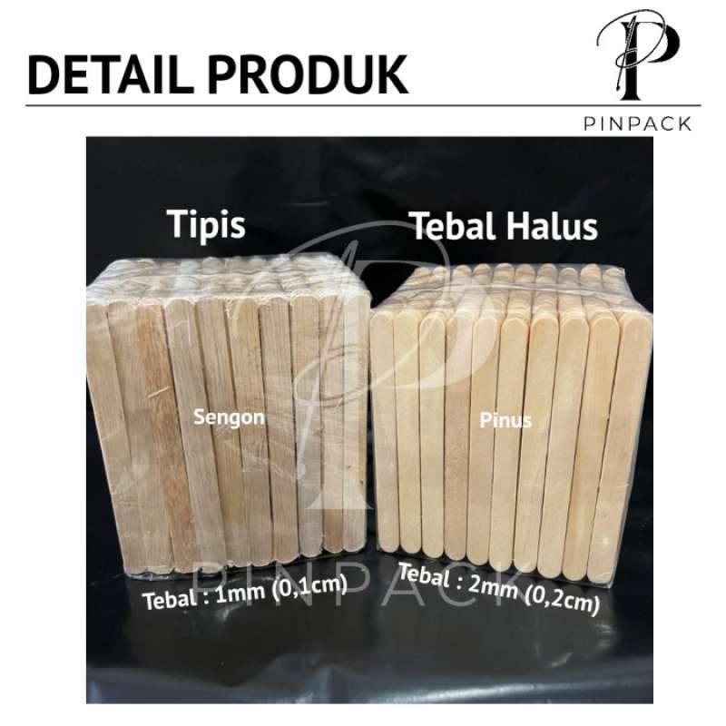 Jual Stick Ice Cream Pinus | Stik Es Krim Kayu Tebal Halus +- 500pcs Di ...