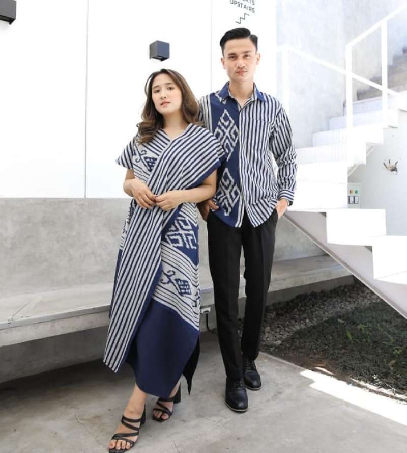 Jual Set Couple Tenun - Baju Tenun - Kemeja Tenun - Dress Tenun ...