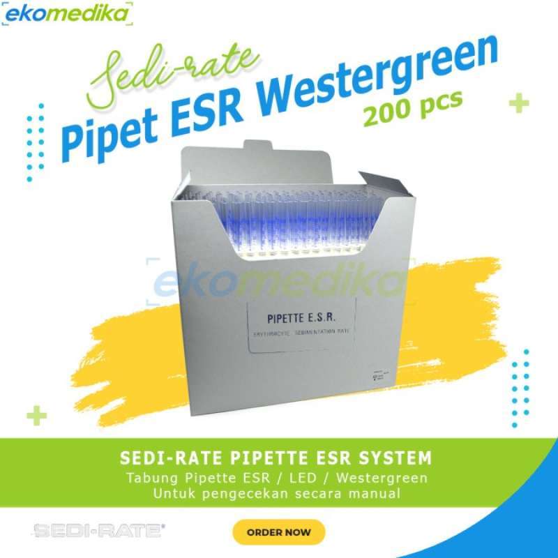 Promo Tabung Esr Pipette Esr (led) Sedirate Pipette Westergreen Isi 200 Diskon 23% Di Seller ...