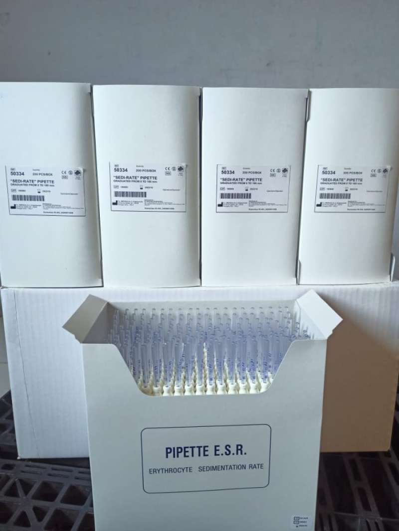 Promo Tabung Esr Pipette Esr (led) Sedirate Pipette Westergreen Isi 200 ...