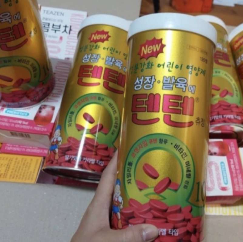 Promo Ten-ten Chewable Growth Vitamin Korea Isi 120pcs Diskon 23% Di ...