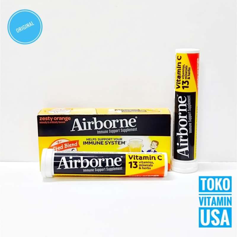 Promo Airborne Vitamin C Effervescent 36 Tablets Diskon 33% Di Seller Rizky Putra Shop - Meruya ...