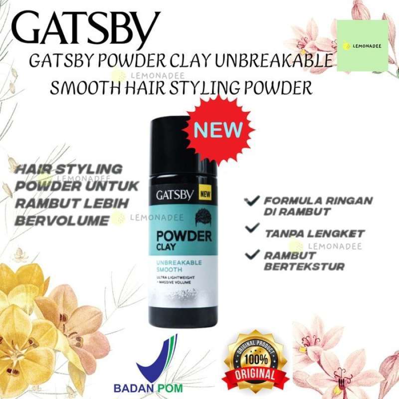 Jual Gatsby Powder Clay - Unbreakable Smooth Hair Styling Powder Bpom ...