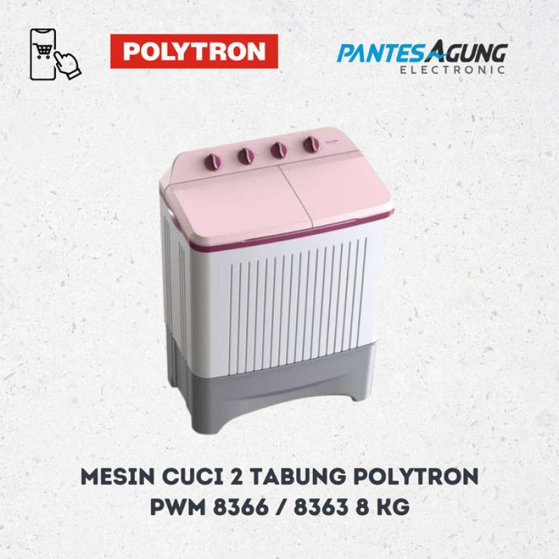 Promo Mesin Cuci 2 Tabung Polytron Pwm 8366 8kg Diskon 23% Di Seller ...