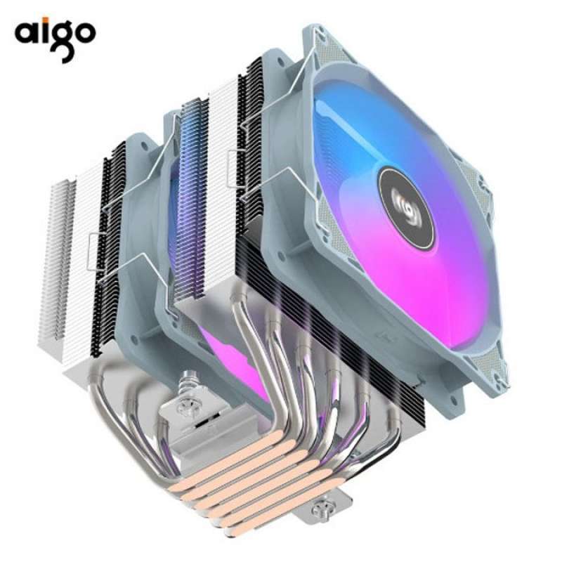 Promo Aigo Ice 600 Pro 6 Heat Pipe Dual Fan Cpu Cooler Argb Prosesor ...