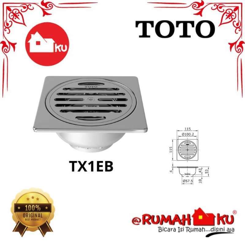 Promo Floor Drain Toto Tx1eb Saringan Got Kamar Mandi Diskon 23% Di Seller Adaperkakas Al Store ...