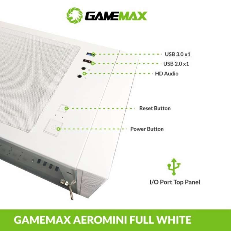 Promo Game Aero Mini White Micro Atx Gaming Casing Pc Diskon 23% Di ...