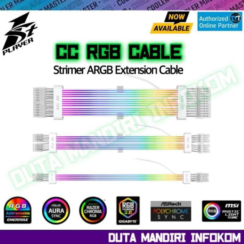 Promo 1stplayer Cc Rgb Cable 24 Pin I 8 Pin - Strimer Argb Extension Cable Diskon 23% Di Seller ...