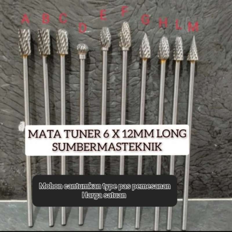 Promo Mata Tuner Long 6 X 12mm Mata Rotary Carbit Mata Cuner Mata Bor ...
