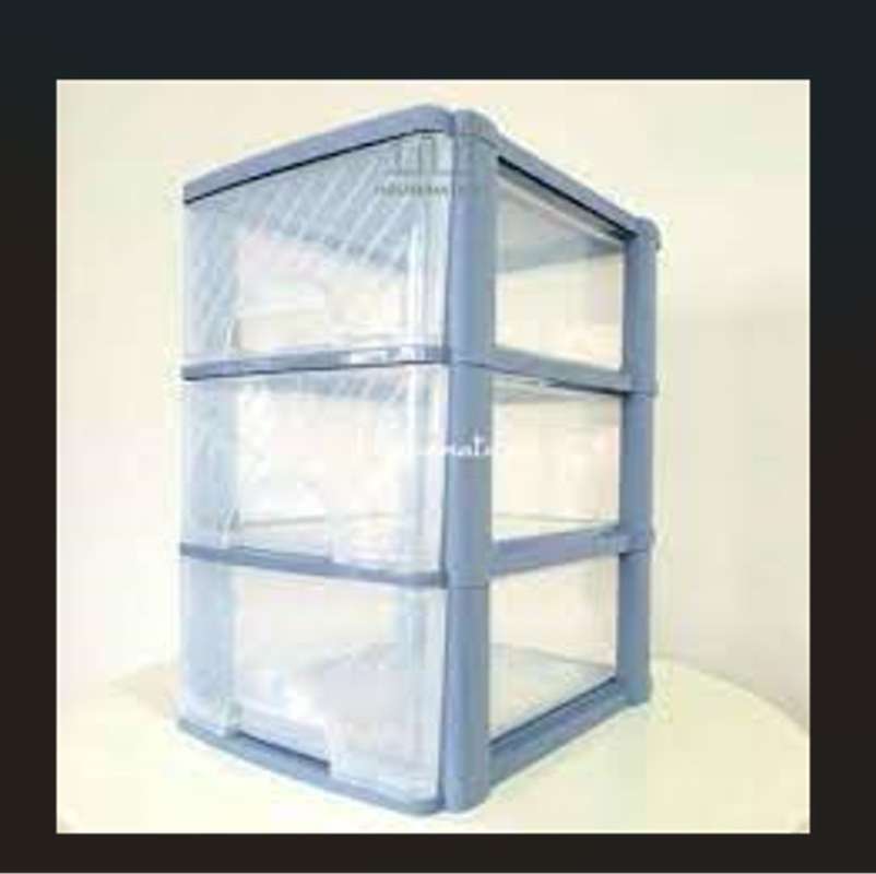 Promo Laci Pressa Susun 3 Large A4 F4 Merk Asvita Box Rak Container ...