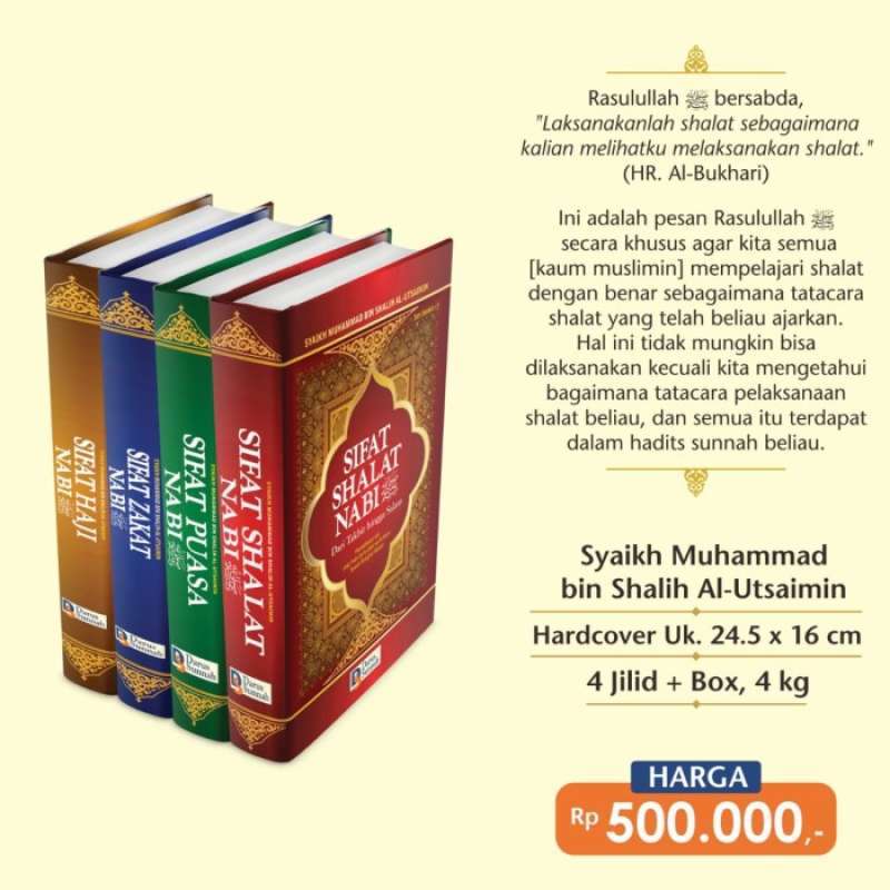 Promo Ori (ds) Sifat Ibadah Nabi 1 Set (4 Jilid) - Darus Sunnah Diskon ...