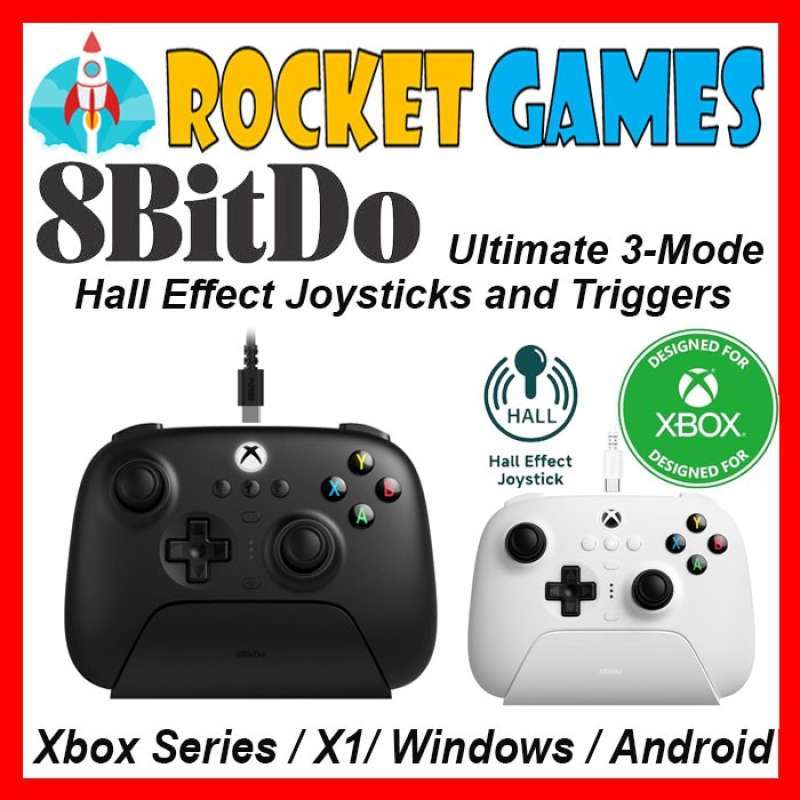 Promo Promo- 8bitdo Ultimate 3-mode Gaming Controller Hall Effect Stick Triggers Gamepad Wired ...