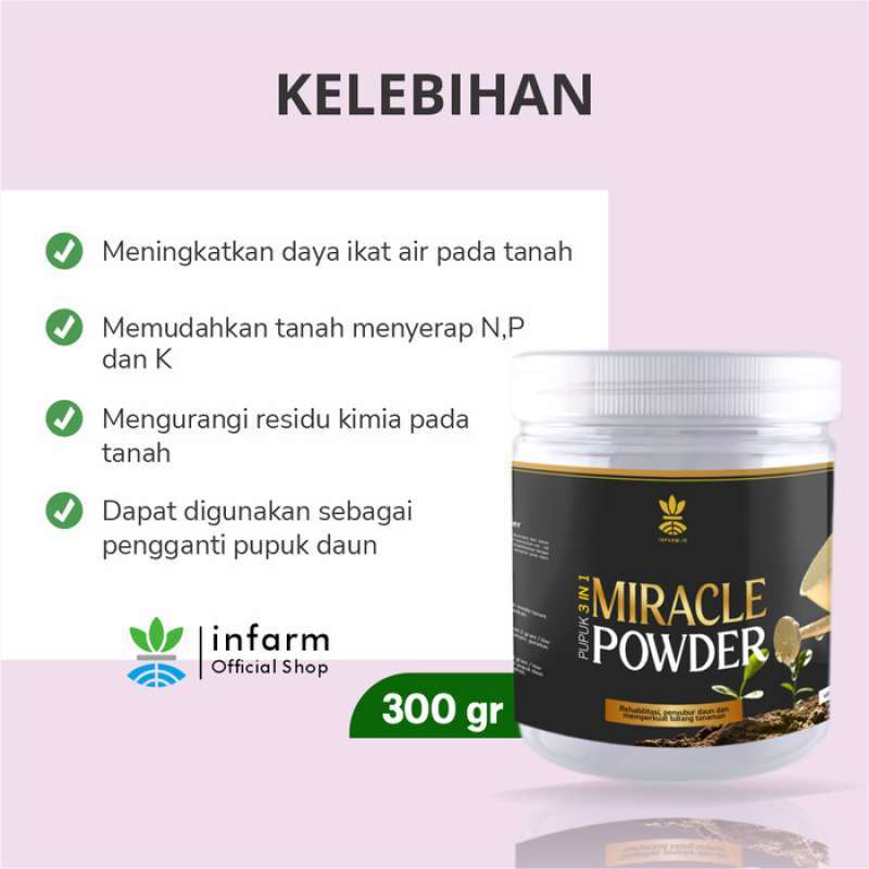 Jual Infarm - Miracle Powder Pupuk 3 In 1 Pembenah Media Tanam Dan ...