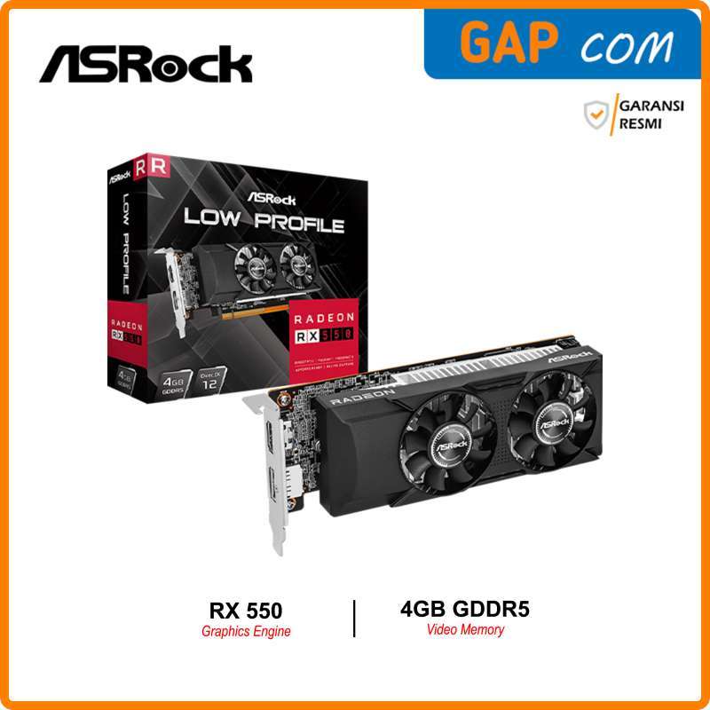 Jual Vga Asrock Amd Radeon Rx 550 Low Profile 4gb Gddr5 Graphics Card ...