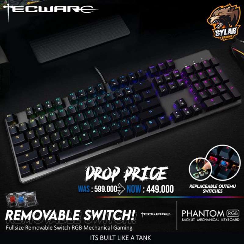 Promo Tecware Phantom P104 Fullsize Rgb Mechanical Keyboard Diskon 23% ...