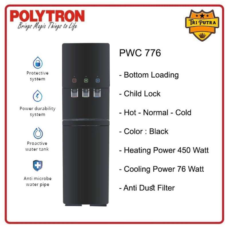 Promo Dispenser Polytron Galon Bawah Pwc 776 / Pwc776 / Pwc-776 Diskon ...