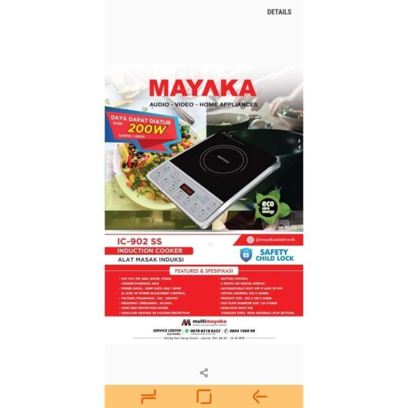 Promo New Mayaka Kompor Induksi Mayaka Ic-902ss Induction Cooker Kompor ...