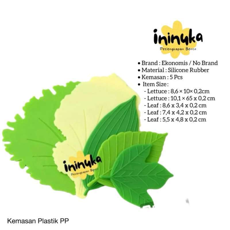 Jual [torune] Bento Divider Silicone Baran Lettuce Leaf Partisi Bento ...