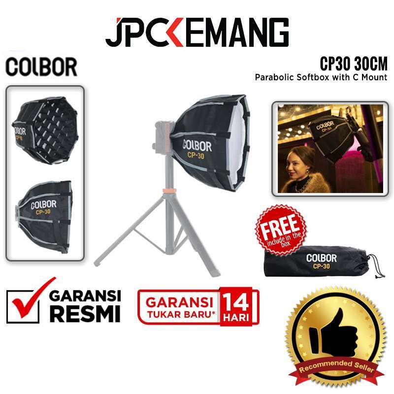 Promo Colbor Cp30 Parabolic Softbox 30cm With C Mount Soft Box Studio Lighting Cp 30 Cm Garansi ...