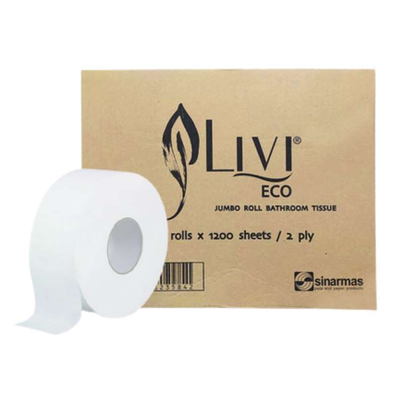 Jual Livi Eco Tissue Jumbo Roll Toilet Jrt 1200's X 16 - Per Karton Di ...