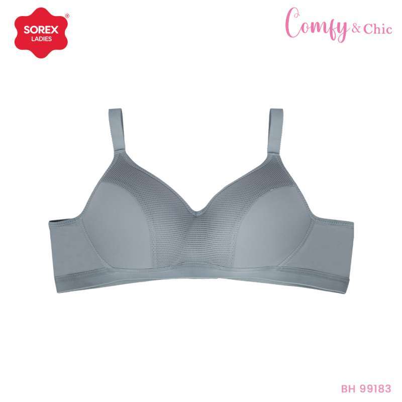 Jual Sorex Bra Tanpa Kawat Busa Tipis Kait 3 Cup B Nilon Mix Bra Harian ...