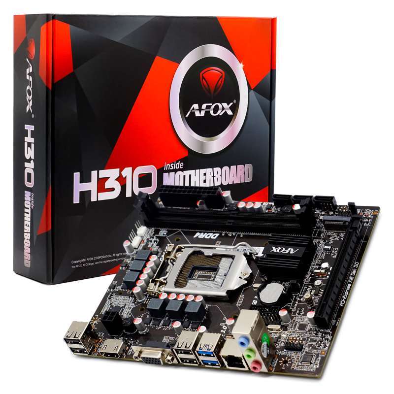 Jual Afox H310 Motherboard Intel Lga 1151 Ddr4 M.2 Nvme Support Gen 6 7 ...