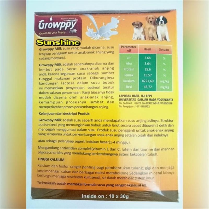 Jual Growppy Dog Milk Puppy 30gr Per Pcs - Susu Anak Anjing Di Seller Sunshine Olshop98 ...