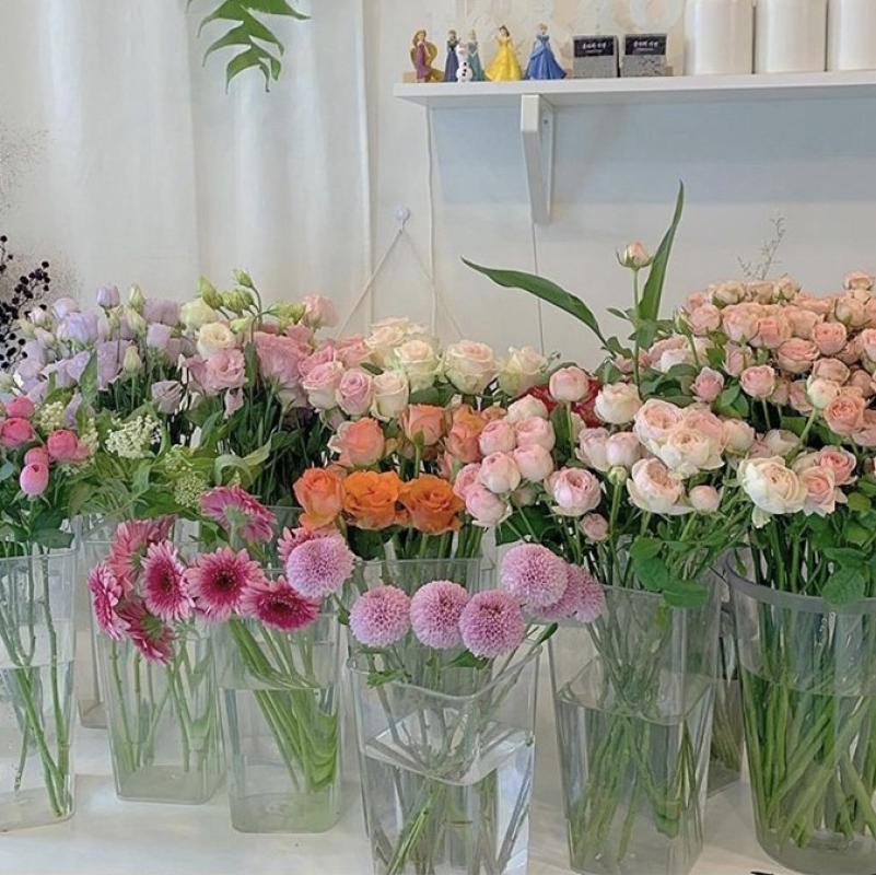 Promo Vas Bunga Acrylic/vas Bunga Bening/pot Bunga Tinggi/ember Bunga ...