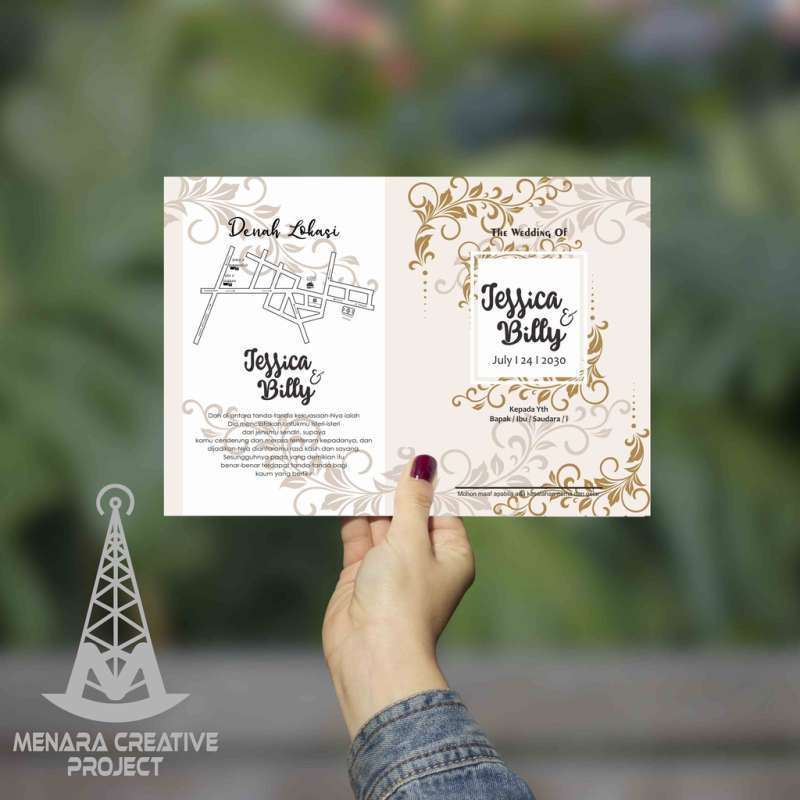Jual Undangan Pernikahan Murah Modern V4 Di Seller Menara Creative ...