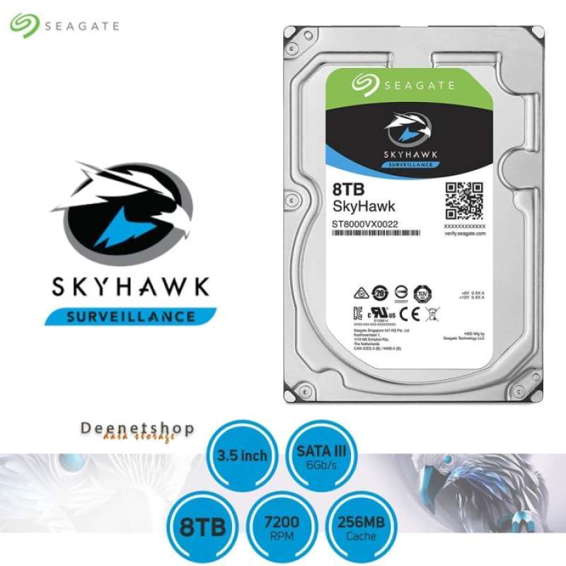 Promo SEAGATE SKYHAWK 8TB - HARDISK INTERNAL 3.5 FOR CCTV SURVEILLANCE ...