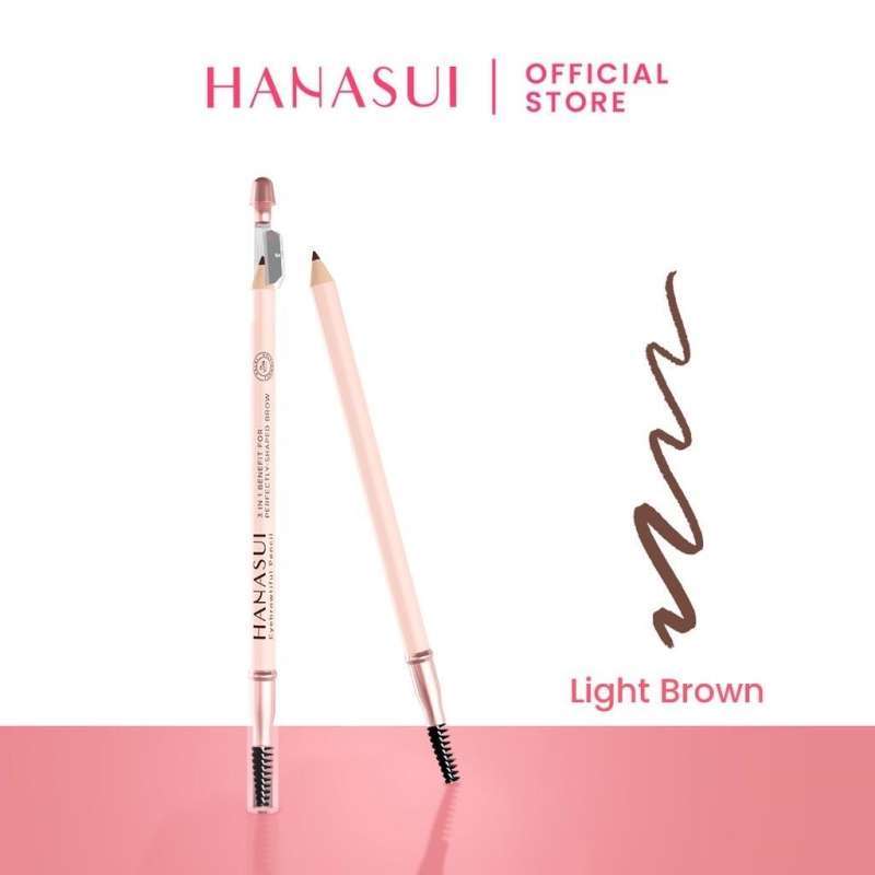 Jual Hanasui Eyebrowtiful Pencil Pensil Alis 3 In 1 Ori Bpom - Light Brown Di Seller Next One ...