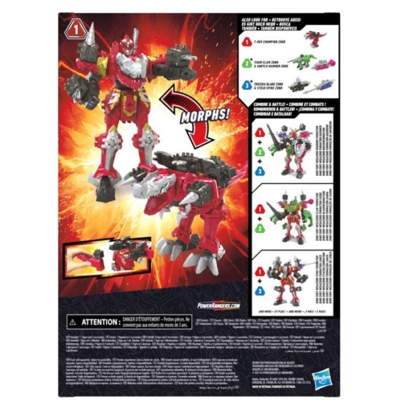 Jual Power Rangers Dino Fury T-rex Champion Zord Morphing Dino Robot Di ...