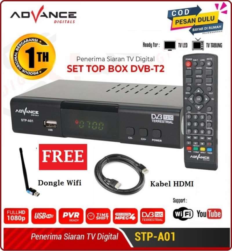 Jual Set Top Box Advance Stp Ao1 Digital Dvb T2 Free Dongle Dan Kabel Hdmi Di Seller Gansirsa ...
