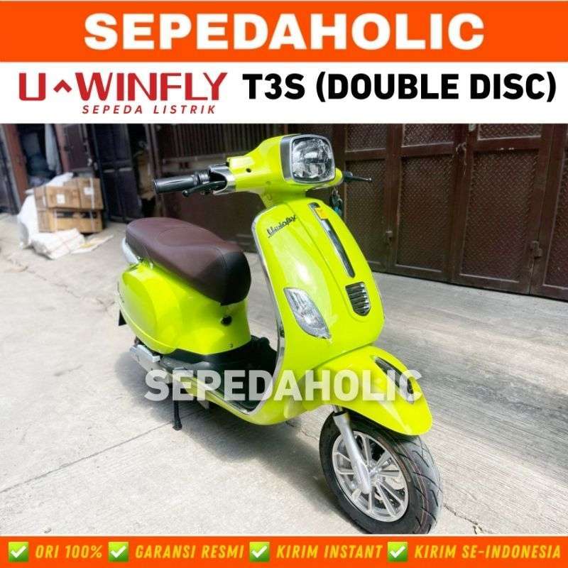 Jual Sepeda Motor Listrik Uwinfly T3s / T3 Pro Double Disc Brakes 1200 ...