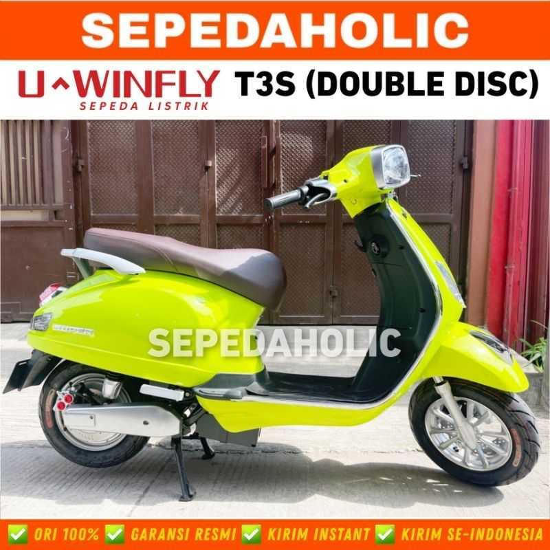 Jual Sepeda Motor Listrik Uwinfly T3s / T3 Pro Double Disc Brakes 1200 ...
