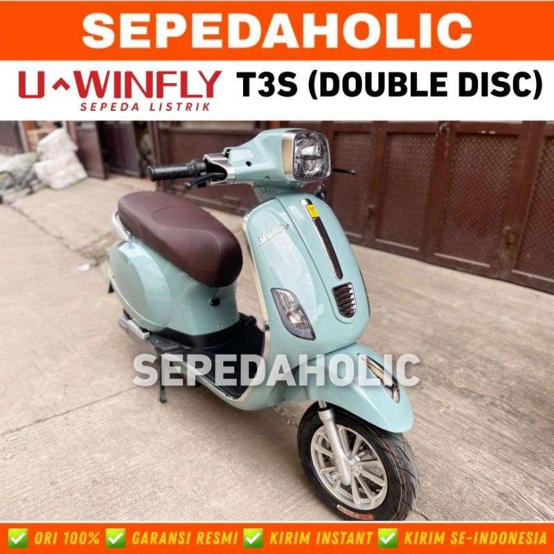 Jual Sepeda Motor Listrik UWINFLY T3S / T3 PRO Double Disc Brakes 1200 ...