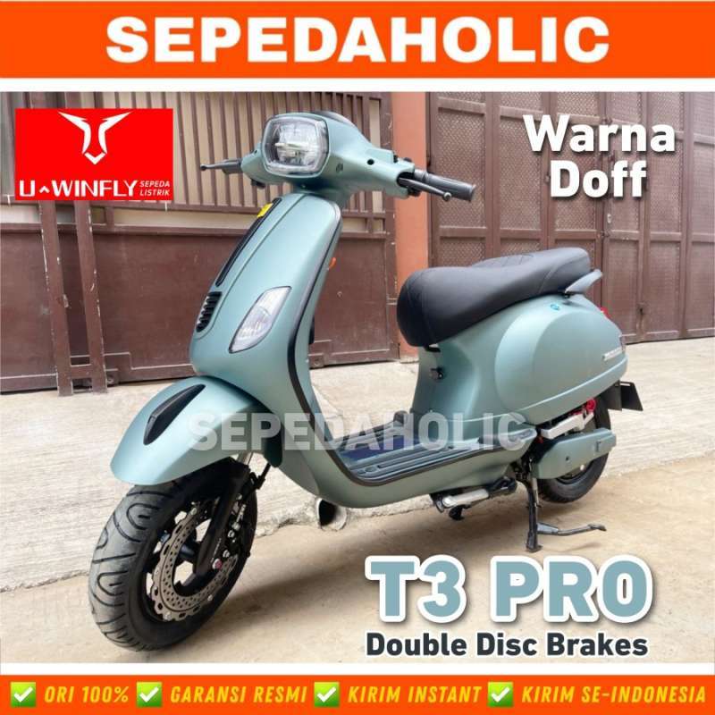 Jual Sepeda Motor Listrik UWINFLY T3S / T3 PRO Double Disc Brakes 1200 ...
