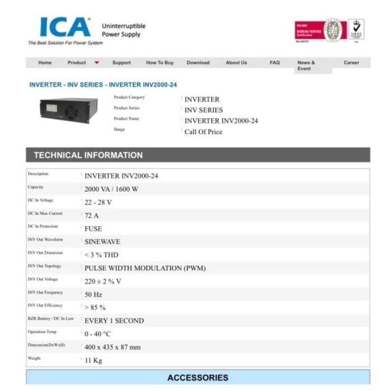 Jual Inverter Ica Inv-2000 Inv2000 2000va Rack Mount Inverter Garansi ...