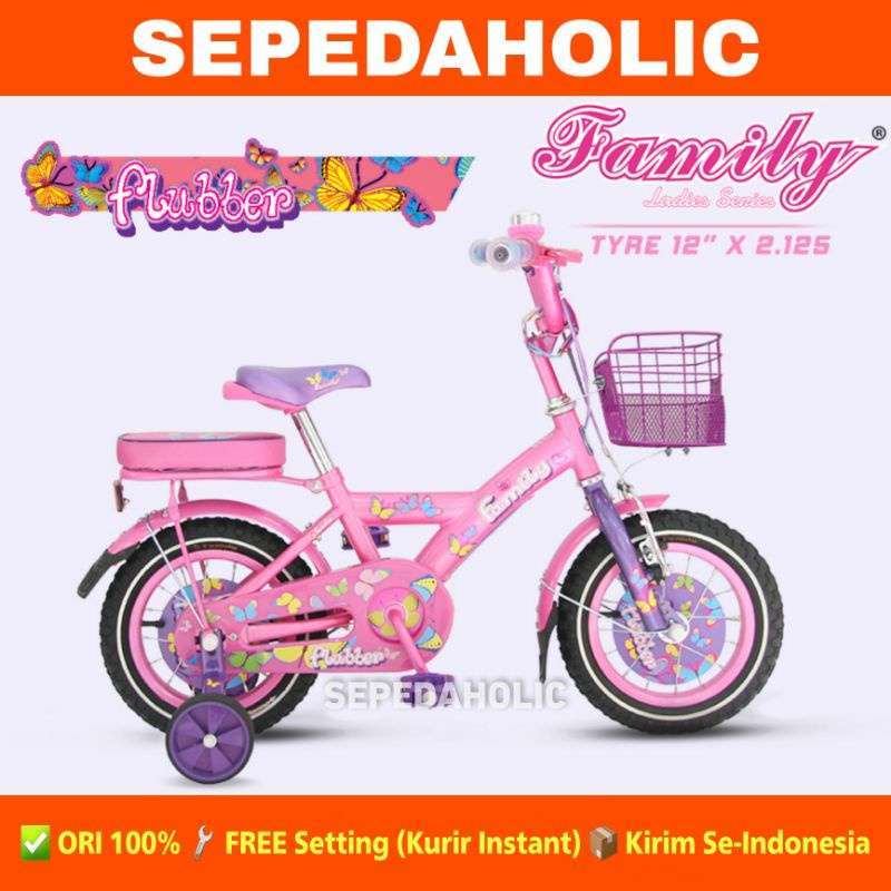 Promo Sepeda Anak Perempuan Family Flubber Ukuran 12 16 18 20 Inch ...