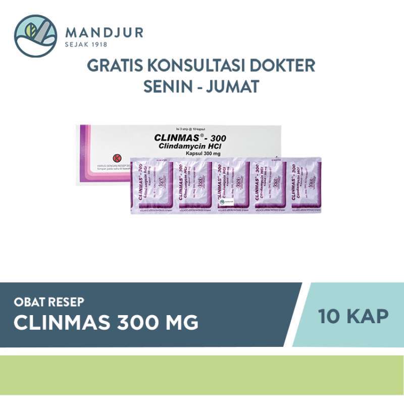 Jual Clinmas 300 mg 10 Kapsul di Seller Apotek Mandjur Official Store ...