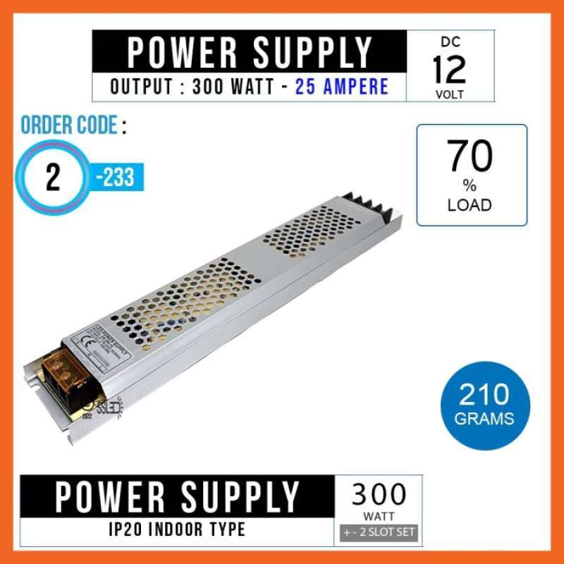 Promo Switching Mode Power Supply Adaptor Trafo Slim DC12Volt 25A 300 Watt Diskon 9% di Seller ...