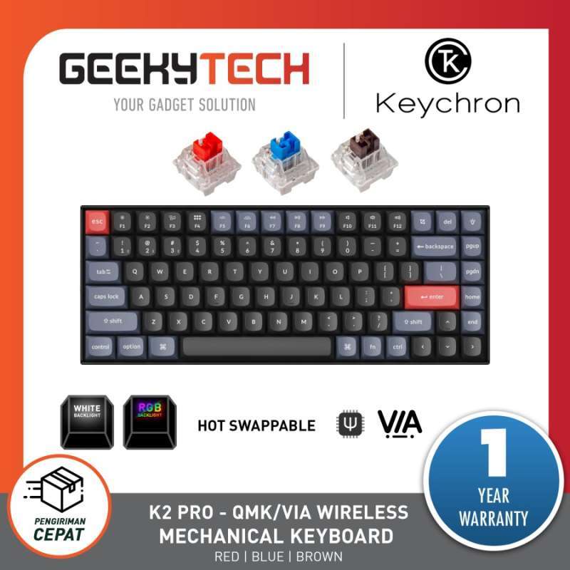 Jual Keychron K2 Pro Fully Assembled Hot-swappable Mechanical Keyboard ...