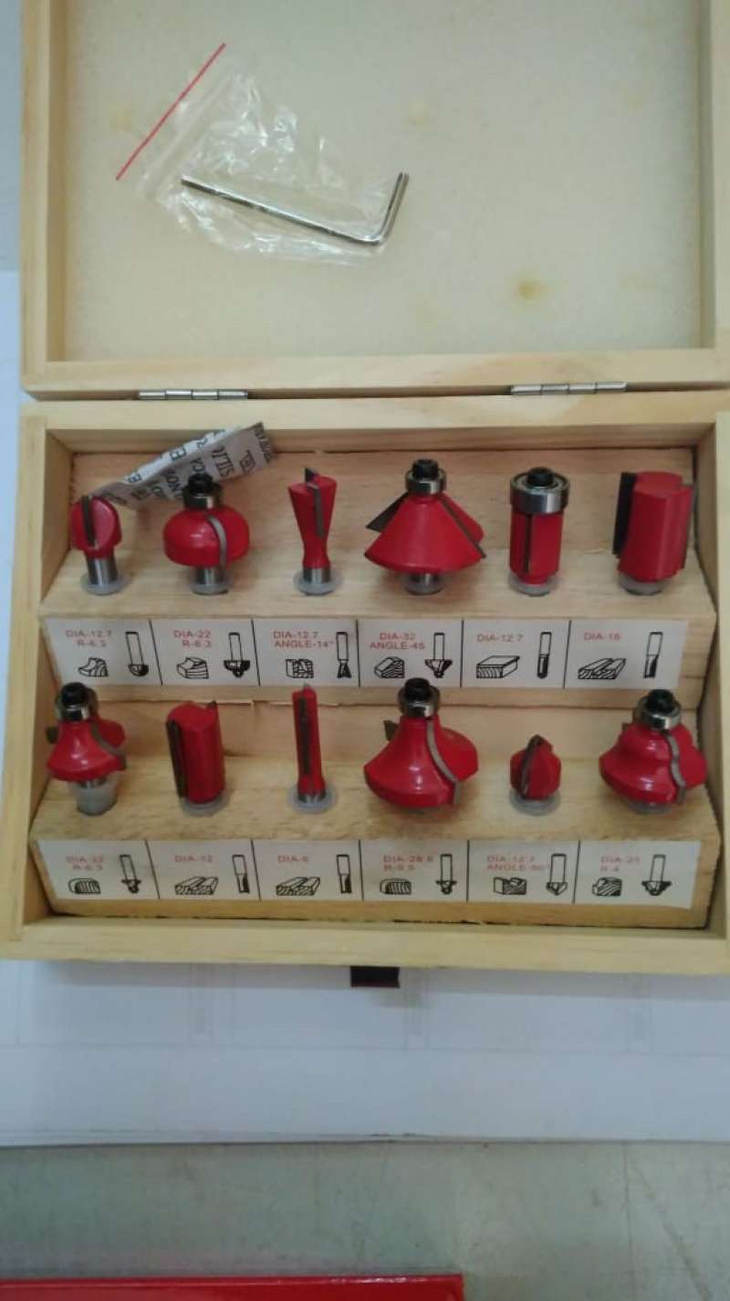 Promo Mata Profil Kayu Set 12 Pcs - Router Bit Set - Mata Trimmer Set ...