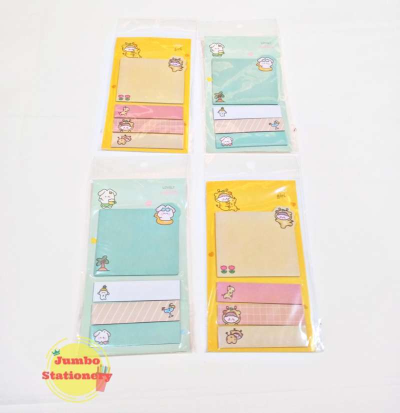 Jual Sticky Notes Motif Kertas Memo Karakter Kotak Dan Persegi Panjang ...