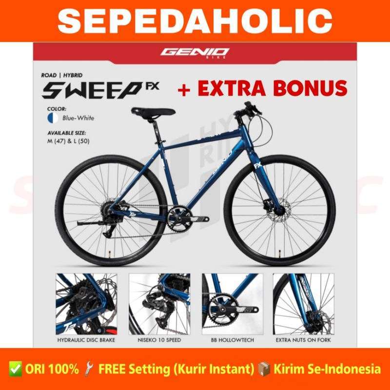 Jual Sepeda Hybrid GENIO SWEEP FX Alloy 10 Speed Balap Road Bike ...