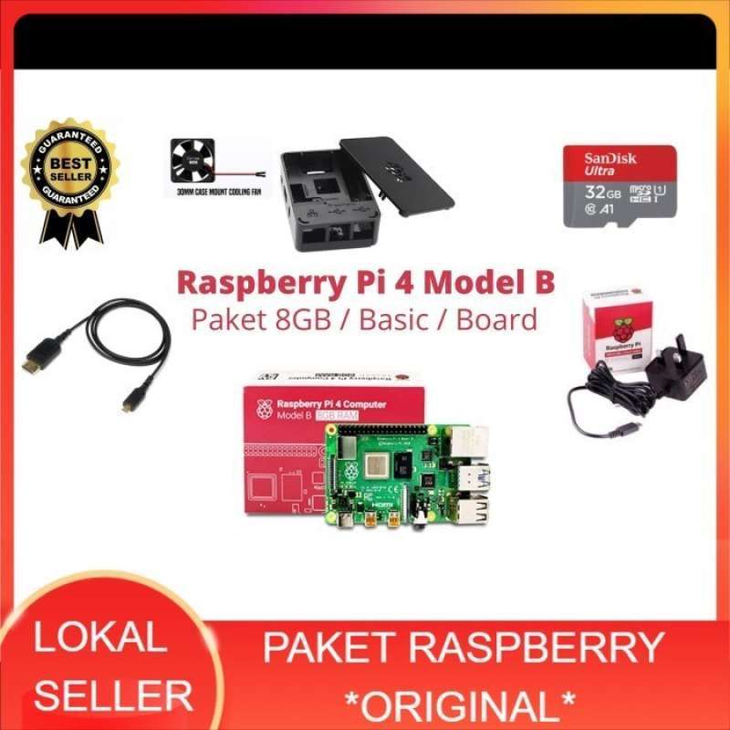 Jual *paket/board* Raspberry Pi 4 Model B - 2gb/4gb/8gb - 4gb, Board ...
