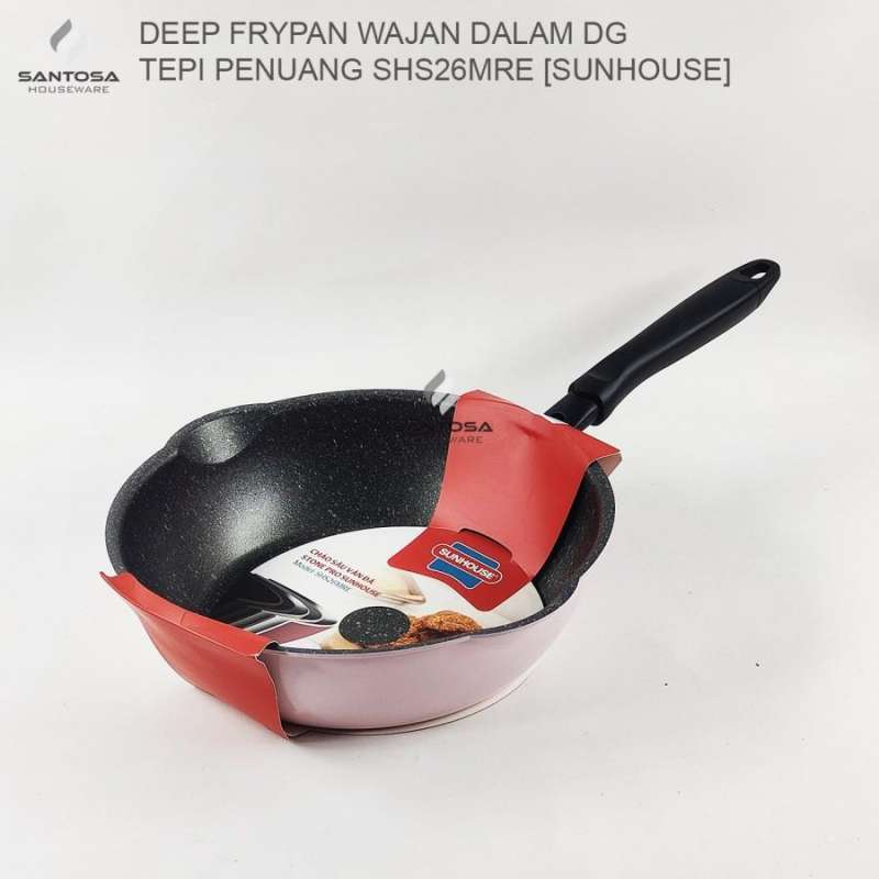 Jual Deep Frypan Wajan Dalam dg Tepi Penuang SHS26MRE [Sunhouse] di Seller Santosa Houseware ...