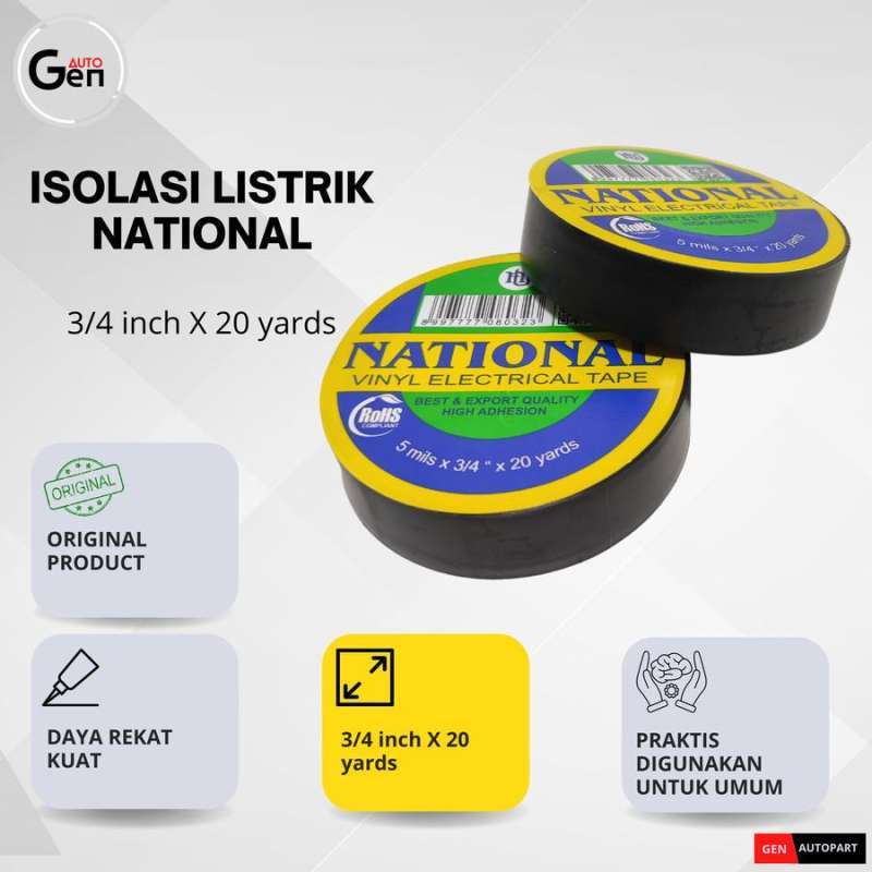 Jual Isolasi Listrik Hitam National 5 Mm Original Harga Termurah Maret ...