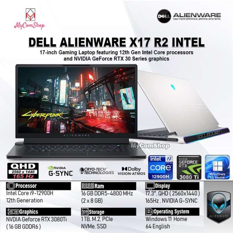 Jual DELL ALIENWARE X17 R2 i9-12900H 16GB RAM 1TB SSD RTX 3080Ti 16GB ...